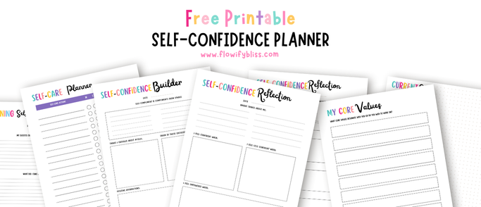 Free printable self-confidence planner template pdf download