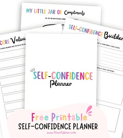 Free printable self-confidence planner template pdf download