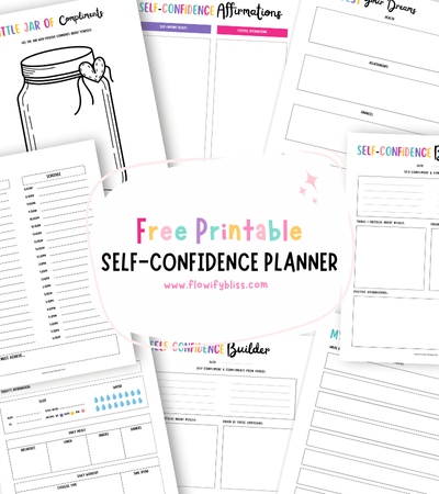 Free printable self-confidence planner template pdf download