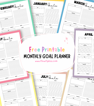 Free Printable Monthly Goals Pages For Planner