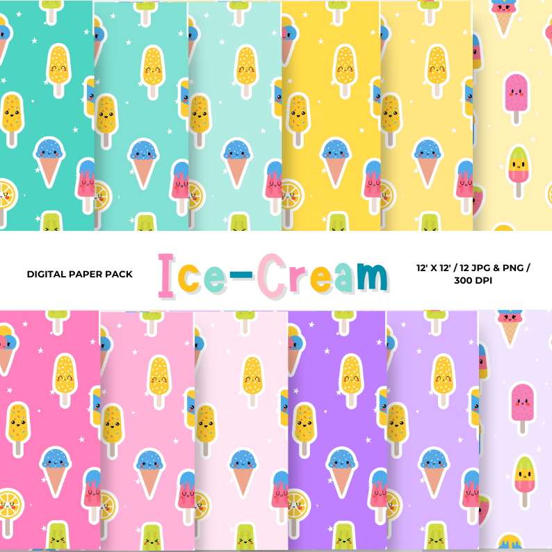 Donut Digital Paper Pack - Flowify Bliss