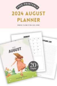 Free Printable 2024 August Planner - Flowify Bliss